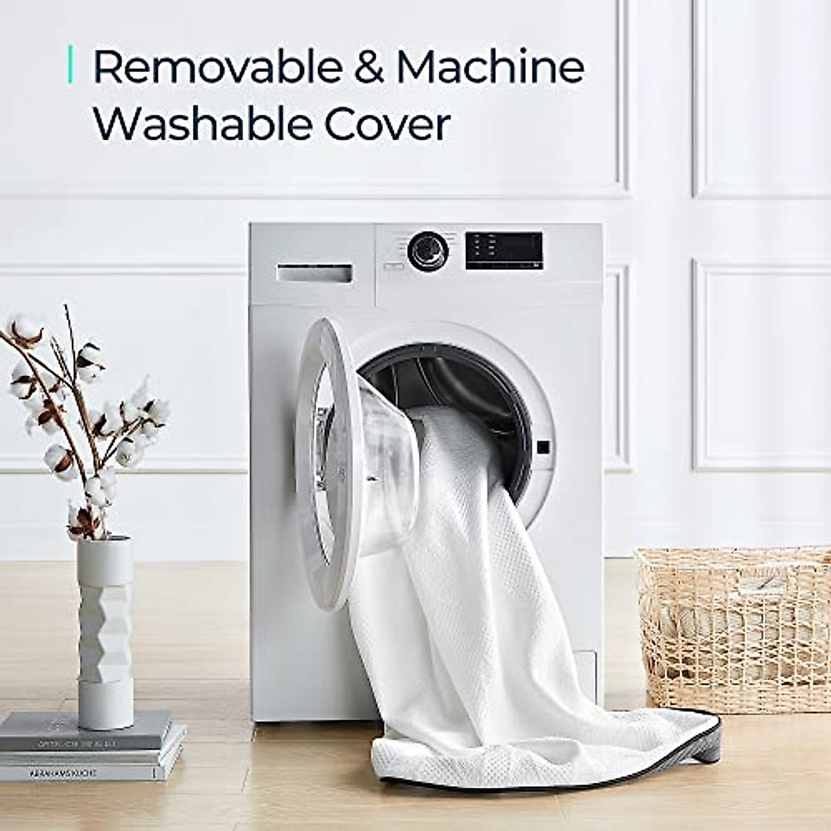 LINSY LIVING Mattress Topper California King, 3-Inch Gel Memory Foam Mattress Topper for California King Bed, High Density Foam for Pain Relief, Breathable and Washable Cover with Straps, CertiPUR-US