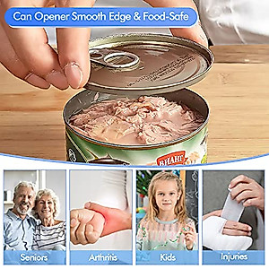 Rechargeable Electric Can Opener: Open Cans with A Simple Push of Button - Smooth Edge, Food-Safe, Automatic Handheld Can Opener for Seniors with Arthritis, Practical Kitchen Gadgets(Black)