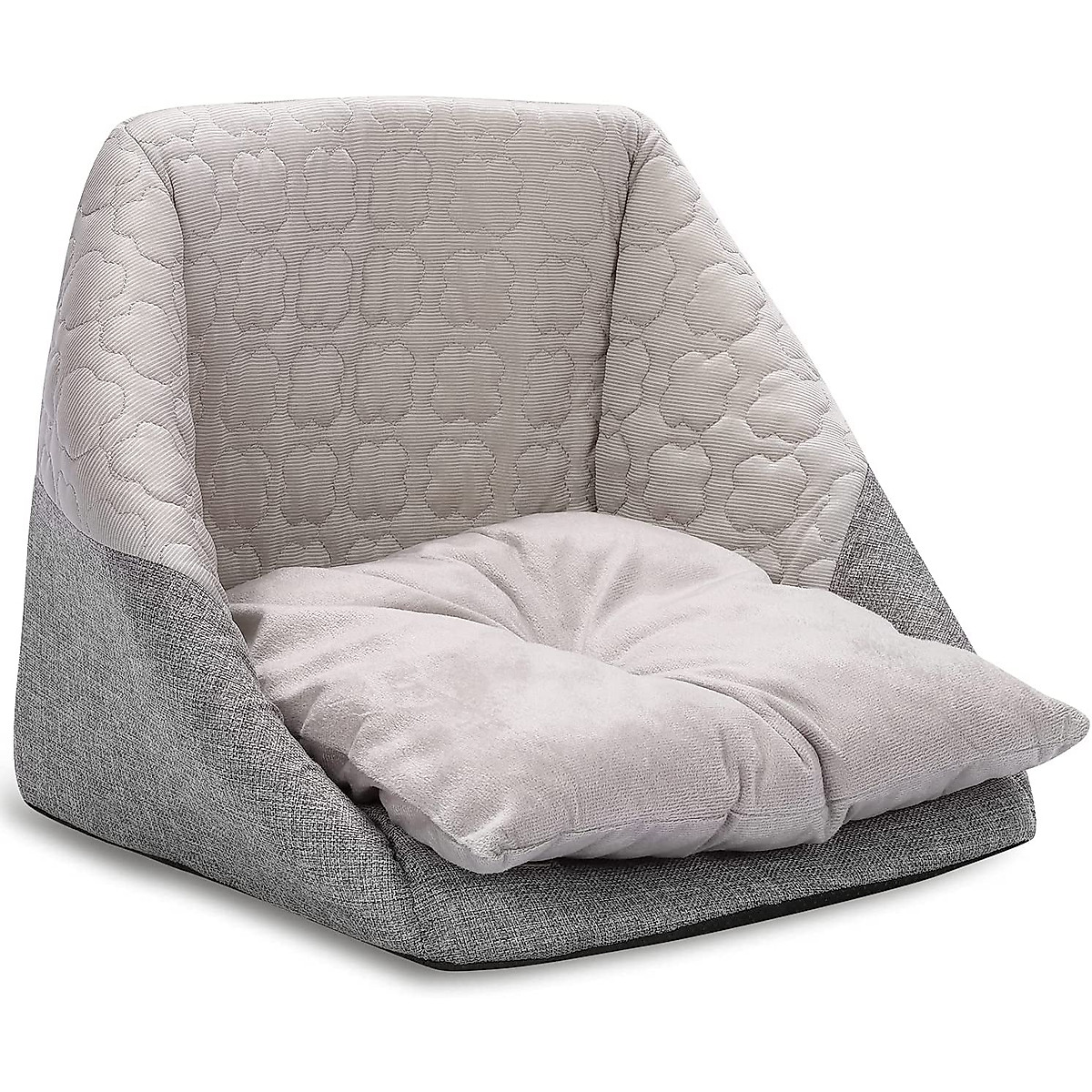 DREAMSOULE Cat Cosy Cube Bed, 3-in-1 Foldable Cat Dog Soft Sofa Cave Bed,Cool and Warm Tent Cave Microfiber Bed House with Removable Washable Cushion Pillow for Indoor Cats Small Dogs Puppy Pets