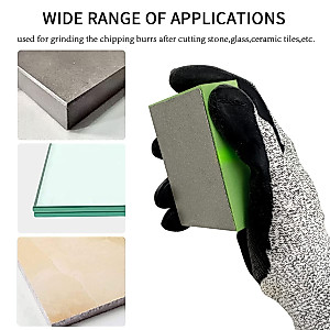 Diamond Hand Polishing Pads(400 Grit) Diamond Sanding Blocks Reusable Foam Sanding Blocks for Sanding Concrete Glass Stone Granite Marble Tile Stone Trimming Deburring (Full Sand 400#)