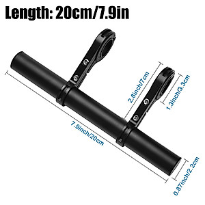 Yizhet Bike Handlebar Extender, Lightweight Durable Aluminum Alloy Double Bicycle Handlebar Extension Bracket for Holding Motorcycle E-Bike Lamp Speedometer GPS Phone Mount Holder (Aluminum Alloy)