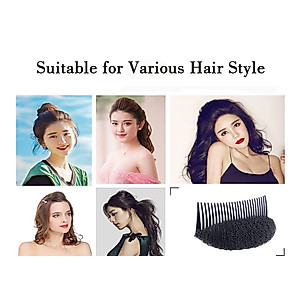 2PCS Women Lady Girls Soft Sponge Foam Hair Base Inserts Bump Up Hair Pads Stick Bun Maker Hair Styling Clip Hair Comb Braid Tool Hair Styling Accessories Brown