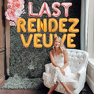 kreat4joy Wine Bachelorette Party Decorations, Last Rendez Veuve Decorations, Veuve Bachelorette Party Foil Balloons, Diamond Champagne Foil Balloon for Engagement Bride Shower