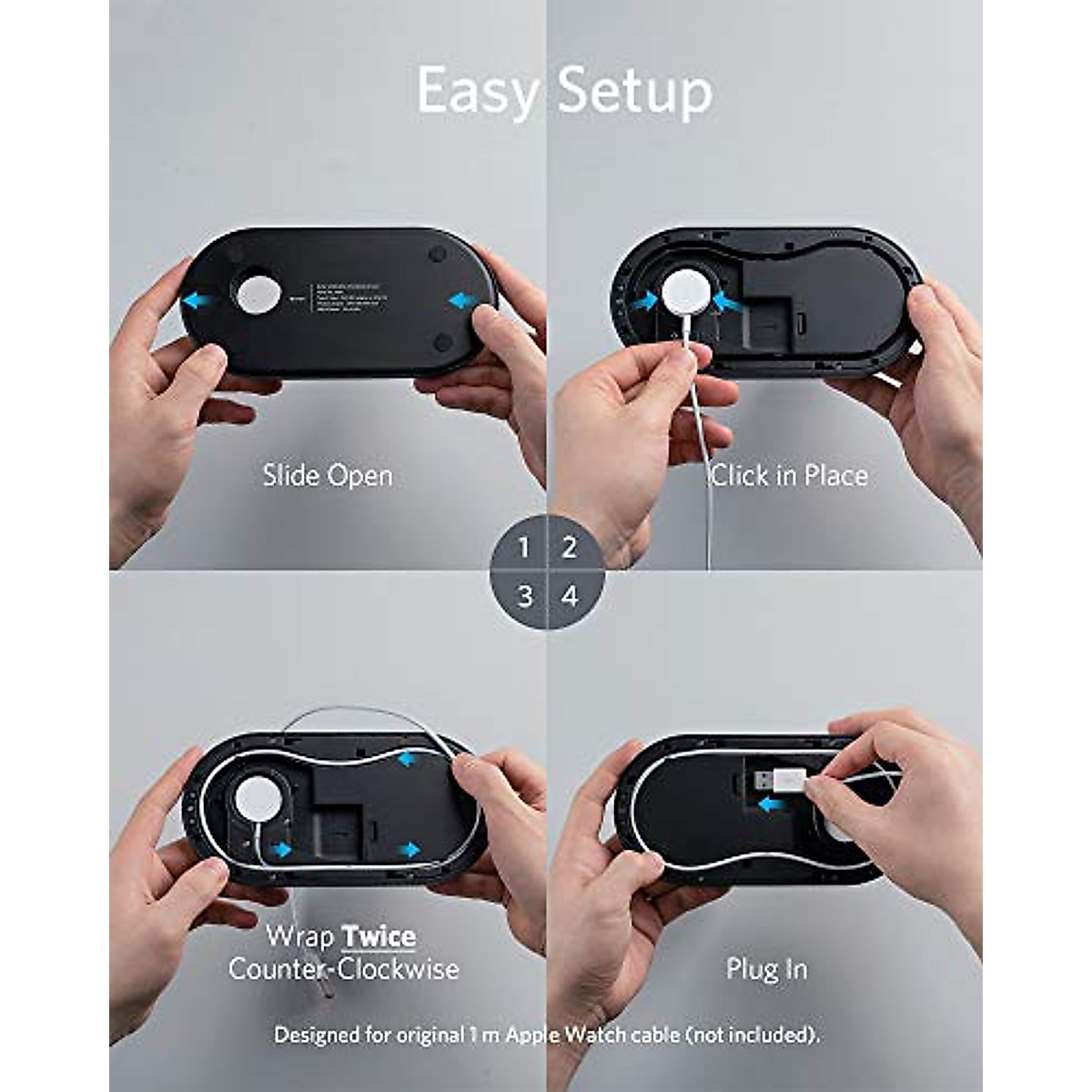 Anker Wireless Charging Station with QC Charger, PowerWave Sense 2-in-1 Stand with Watch Charging Holder for Apple Watch SE/6/5/4/3/2/1, iPhone SE 2020, 11, 11 Pro (Watch Charging Cable Not Included)