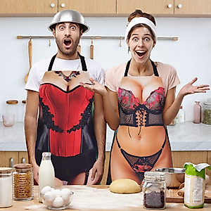 A AIFAMY Sexy Aprons for Women Funny Kitchen Cooking Apron for House Warming Party Christmas Gag Gift Exchange
