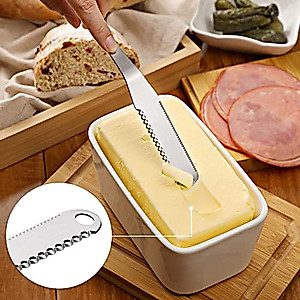 NETANY Butter Spreader Knife, 18/8 Stainless Steel Knives Curler, 3 in 1 Kitchen Gadgets, Multi-Function Butter Spreader and Grater
