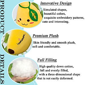 zhidiloveyou Banana Plush Pillow Stuffed Banana Plushie Cute Fruit Toy for Kids, 27.5 inch