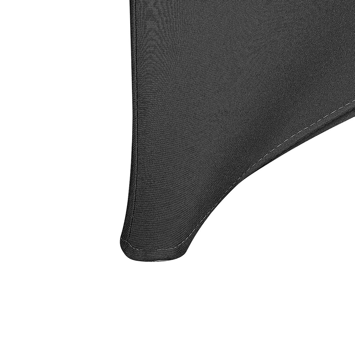 Peomeise 4FT Spandex Table Cover Rectangular Stretch Spandex Tablecloth (Black,4FT)