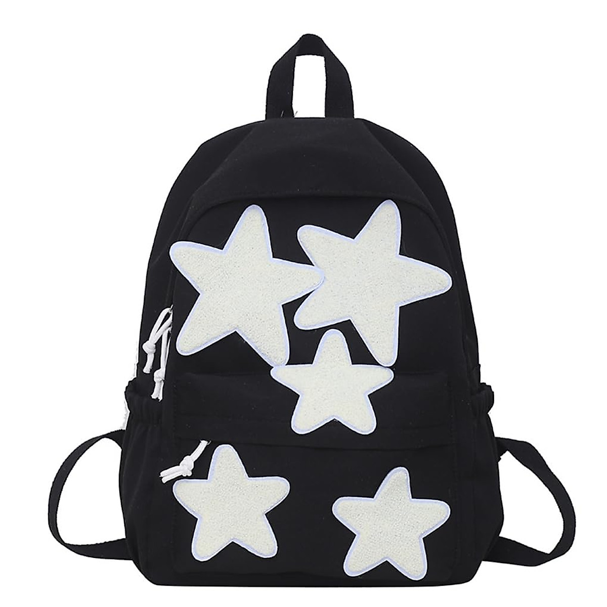 irLocy Star Backpack Y2K Backpack Preppy Backpack Aesthetic Backpack Kawaii Cute Back to College Preppy Y2K Accessories (black)