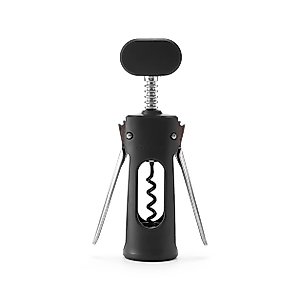 Rabbit Premium Wine Wing Corkscrew Wine Opener and Bottle Opener, Black 2.36 x 1.97 x 7.68 IN