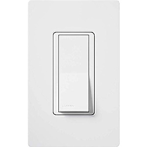 Lutron FM-12120M (12 Pack) White Claro On/Off Switch 15-Amp, Single-Pole | CA-1PS-WH, 12 Count
