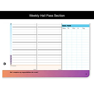 Dated Middle High School Student Planner 2023-2024 Academic School Year, Large (8.5" by 11") Matrix Style Datebook with Classic Middle/High Matrix Cover