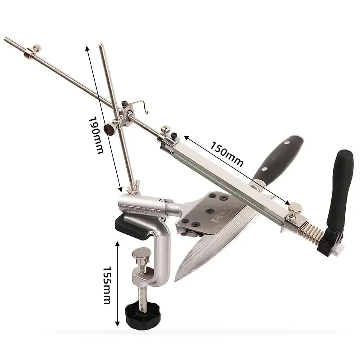 Knife Sharpener Professional Stainless Steel Kitchen Chef Knife Sharpener Home Knife Sharpening Kit Abrasive Holding System Tools (SET C)