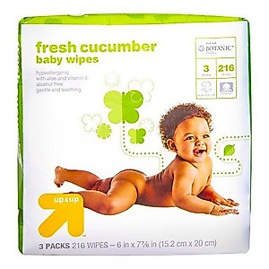 up & up Cucumber Baby Wipes, 216 Count