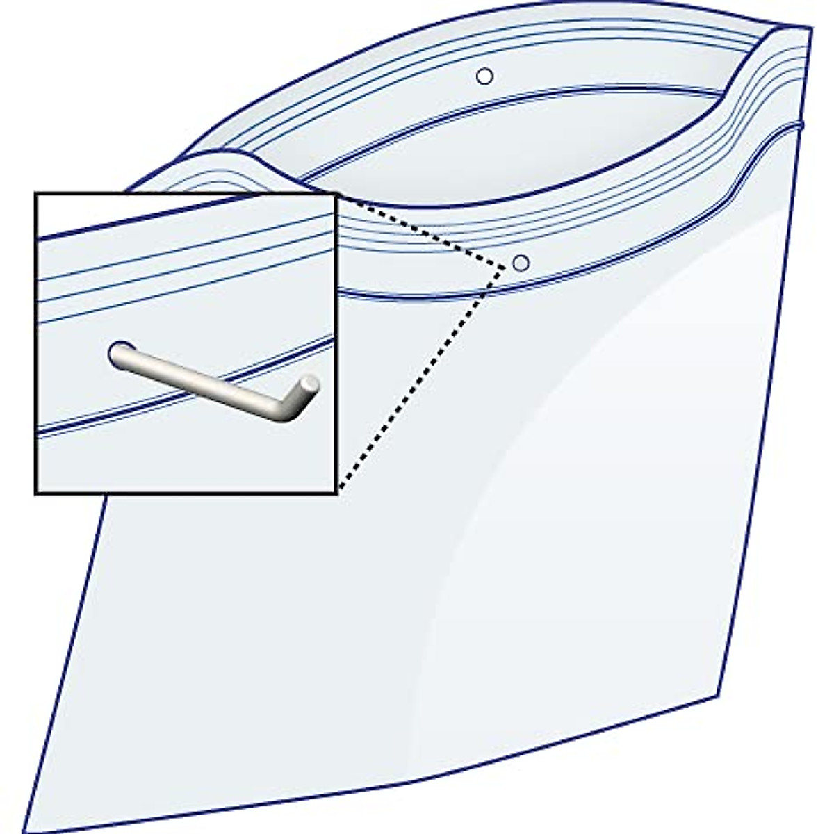 GPI - 3" x 4" - Bulk Case of 1000, 2 Mil Thick, Clear Plastic Reclosable Zip Bags, Hang Hole for Display, Durable Poly Baggies with Resealable Zip Top Lock for Storage, Packaging & Shipping