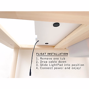Toddle Way LED Light Pad Compatible with IKEA Flisat Table. Use standalone or as a Flisat Table Insert. 3 Light Levels for tracing, Arts Crafts, Montessori Waldorf Reggio Light Sensory Play for Kids
