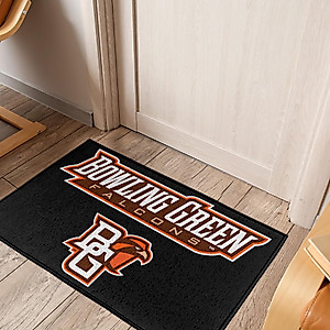 Campus Lab Bowling Green State University Anti-Slip Indoor Doormat, 20” x 31.5” Primary Mark, Floor Mat for Inside Entry Way/Back Door Garage Mudroom Home and Office, Low Profile