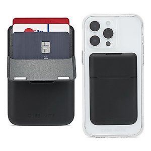 Case-Mate Magnetic Wallet for iPhone [Card Holder] Vegan Leather MagSafe Wallet [Holds up to 3 Cards] Slim Detachable Flip Closure Magnetic Phone Wallet for iPhone 15 Pro Max/ 14 Pro Max/ 13 - Black