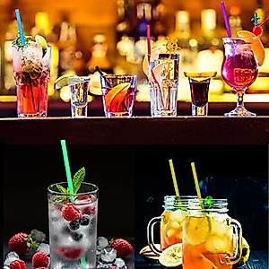 500 Pcs Colorful Disposable Drinking Plastic Straws.(0.23'' diameter and 8.26" long)-8 Colors