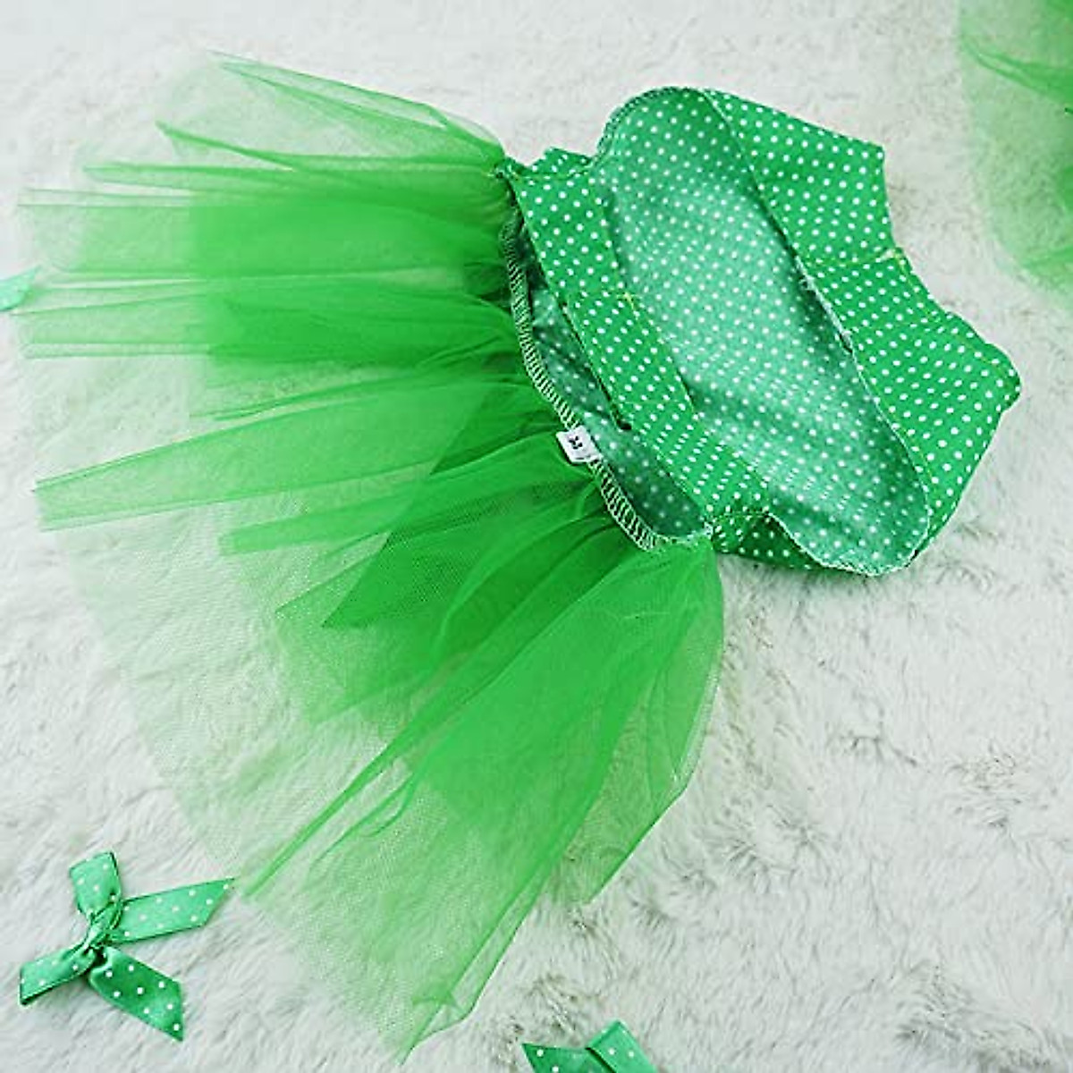 St Patricks Day Dog Costume St Patrick's Day Dog Decorations Supplies Dog Clothes Summer Pet Dresses Irish Day St. Patrick's Day Mardi Gras Dog Tutu Skirt Irish Corgi Dog Clothes