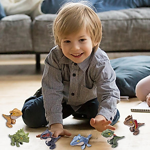 Ledorr 6PCS Biting Finger Dinosaurs Toy Dinosaurs Collectibles for Display, Fun Snap Squad Dino Toys for 3+ Year Old Kids Birthday Gift Dino Party Gift Decorate for Kids Easter Eggs Filler