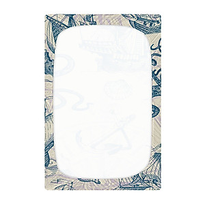 Vintage Sailboat Baby Crib Sheets Soft Toddler Bed Sheets Breathable Mattress Cover Toddler Sheets for Boys Nursery Crib Mattress Unisex, 39 * 27 * 5in