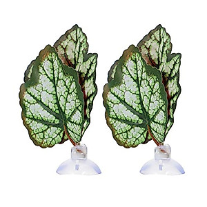 iplusmile Betta Fish Leaf Hammock- 2Pcs Aquarium Betta Fish Leaf Pad Fish Tank Resting Leaf with Suction Cups Hammock Breeding Bed for Beta Tank Decorations Green