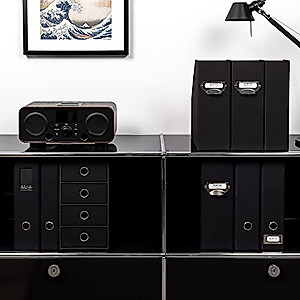 Rossler Soho 4 Drawer Filing Storage Box - Black