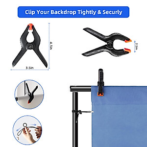 Upgraded Backdrop Stand - PHOPIK 6x9ft Adjustable Photoshoot - Backdrop Stand for Parties - Background Support System Kit for Photography Studio with Clamp, Sand Bag, Carry Bag