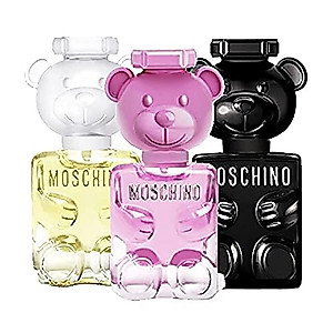 MOSCHINO Toy Mini Trio Gift Set for Women Toy 2 Eau de Parfum Mini Splash 0.17 oz, Toy 2 Bubblegum eau de toilette mini splash 0.17 oz, Toy Boy Eau de Parfum Mini Splash 0.17 oz