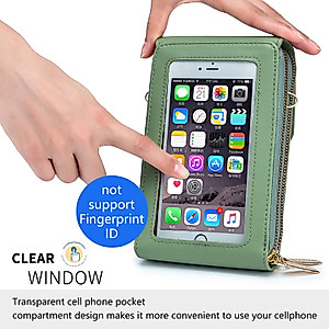 Roulens Small Crossbody Cell Phone Purse for Women, Touch Screen Bag Shoulder Handbag Wallet with Credit Card Slots