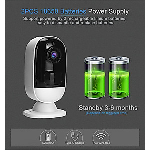 ARMIDO Outdoor Expandable Wireless Security Camera System 2PCS 3MP Wire Free Rechargeable Battery Powered Security Cameras 30ft Night Vision,PIR Motion Detection, 2-Way Audio (2-Cam Kit)
