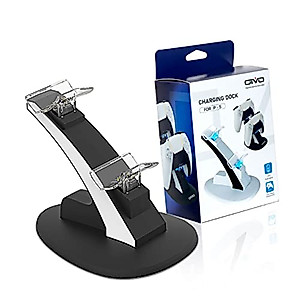 SOLUSTRE Controller Compatible for Display Compatible for ps Rack Station Dock Dual-Charging Black Charger Storage Desktop Dual Game Stand Conter Gamepad Compatible with ps Base Slot