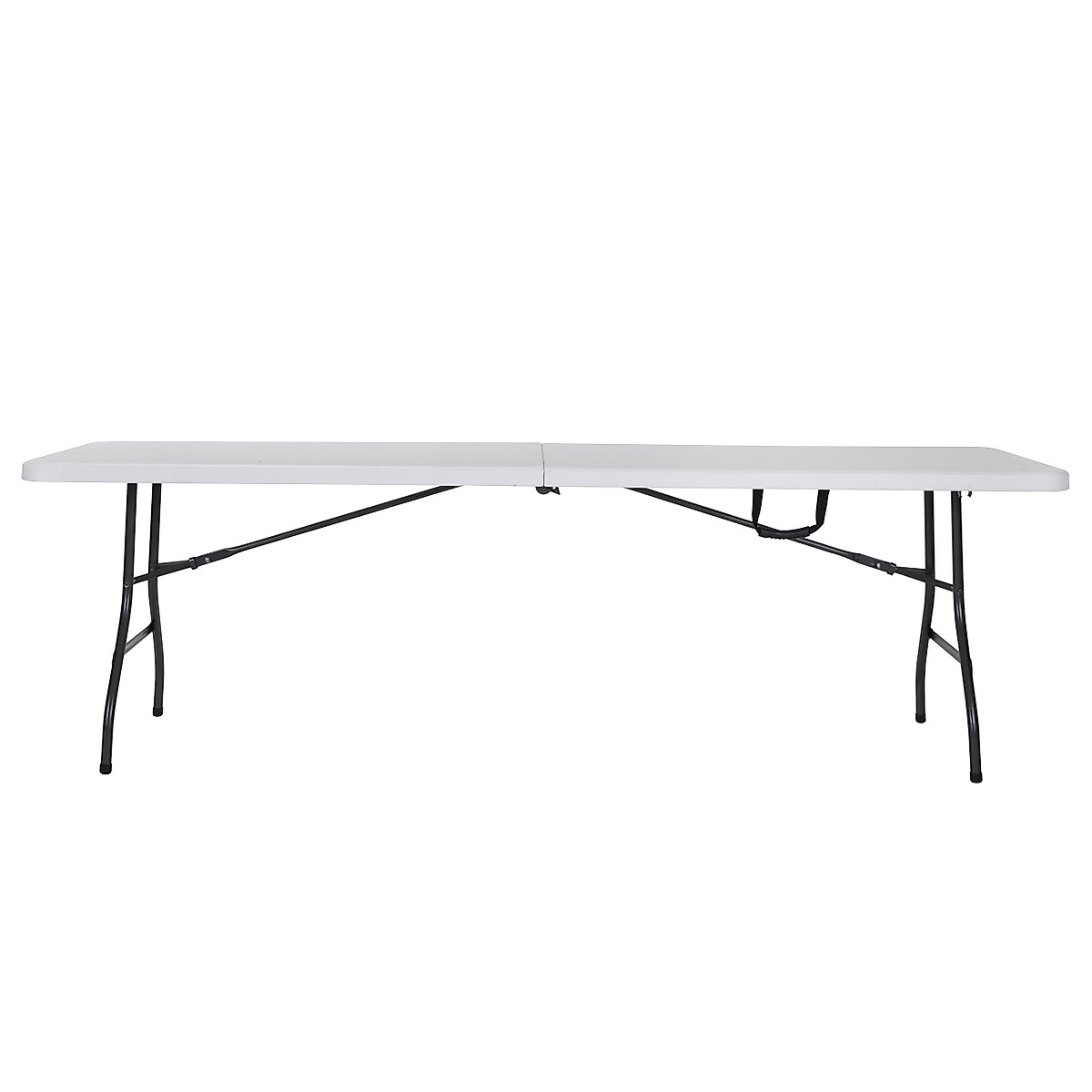 COSCO Fold-in-Half Banquet Table w/Handle, 8ft, White