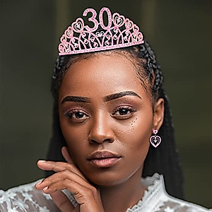 30th Birthday,30th Birthday Tiara and Sash,30 and Fabulous Sash,30th Bday Crown for Women,Gift for 30 Year Old Woman,30th Birthday Party Supplies,30th Birthday Decorations for Women,30th Bday Favor