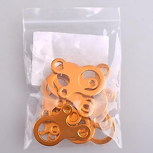 TRIWONDER Guyline Cord Adjuster Rope Tensioner Tent Guy Line Paracord Tightener Loop Alien Aluminum Alloy for Camping Hiking (Gold (Snail Shape) - 12 Pack)