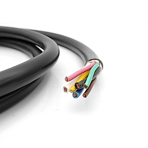 High Soar 8 ft Heavy Duty 7 Way Plug Inline Trailer Cord Trailer Connector Cable Wiring Harness Weatherproof Corrosion Resistant for Campers Caravans RV Food Vans