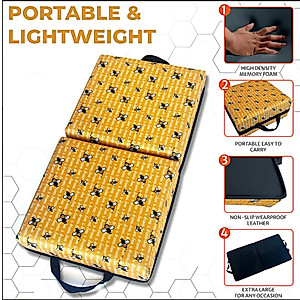 Bee's Knee's Kneeling Pad Garden Kneeling Pads Extra Thick Knee Pads Memory Foam Kneeling Pad for Bathing Yoga Knee Cushion Foam Kneeling Pad Garden Pads for Kneeling Knee Cushions for Kneeling