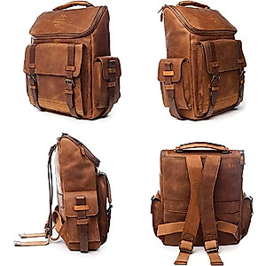 VELEZ 10.5 Mens Black Business Casual Sneakers + Top Grain Leather Backpack for Men Brown Designer Bookbag Business Casual Shoulder Bag