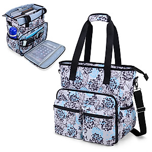 BAFASO Double Layer Sewing Accessories Organizer with 2 Detachable Pouches Bundle Multifunctional Tote Bag