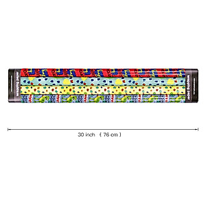 WRAPAHOLIC Birthday Wrapping Paper Roll - Dinosaur and Irregular Pattern Design Perfect for Celebration, Party, Baby Boy Present Packing - 4 Rolls - 30 inch X 120 inch Per Roll