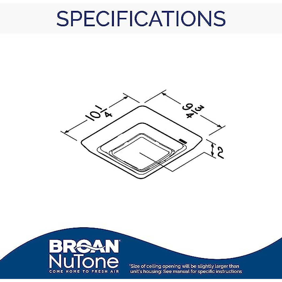 Broan-NuTone FG600 Grille Upgrade, White