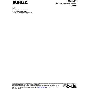 KOHLER K-9698-0 Flexjet Whirlpool -Trim -Kit, White
