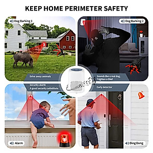 Dog Barking Alarm Motion Detector Outdoor Barking Motion Sensor 1000 FT Range Dog Alarm Home Security
