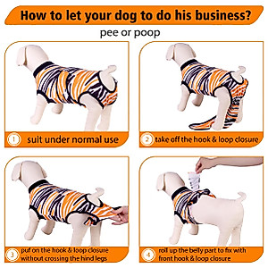 PetWarm Dog Recovery Suit,Dog Surgical Recovery Suit Female and Male,Dog Onesie for Surgery,Anti-Licking Dog Surgery Recovery Suit,Leopard Pattern,Black,XS