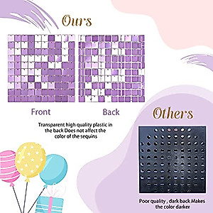 Light Purple Sequin Backdrop Shimmer Wall Backdrop 6ftx4ft Photo Backdrops for Birthday Anniversary Wedding Engagement Decorations