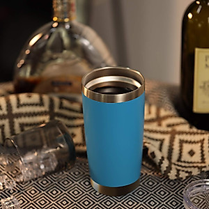 MUCHENGHY 20oz Stainless Steel Tumbler with Lid and Straw, Double Wall Vacuum Insulated Travel Coffee Mug, Powder Coated Thermal Cup for Cold & Hot Drinks