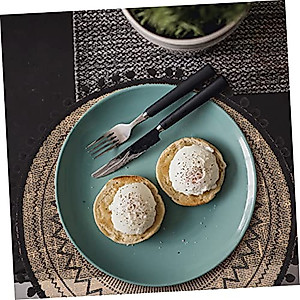 DOITOOL 1pc Burlap Placemat Placemats Round Home Accessories Decor Jute Placemat Dining Table Accessories Round Table Mats Hot Plate Pad Cup Mat Decorative Placemat Creative Placemat Mug