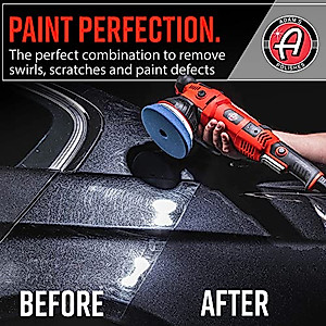 Adam’s SK Pro 15mm Car Polisher Kit (7 Item) - Professional Buffer Polisher for Car Detailing | Use W/Car Polish, Polishing Compound, or Car Scratch Remover | Car Wash Clay Bar Ceramic Coating