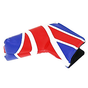 Seacloud UK Flag Blade Putter Cover PU Leather Protector for Putter Head Cover with V-Closure